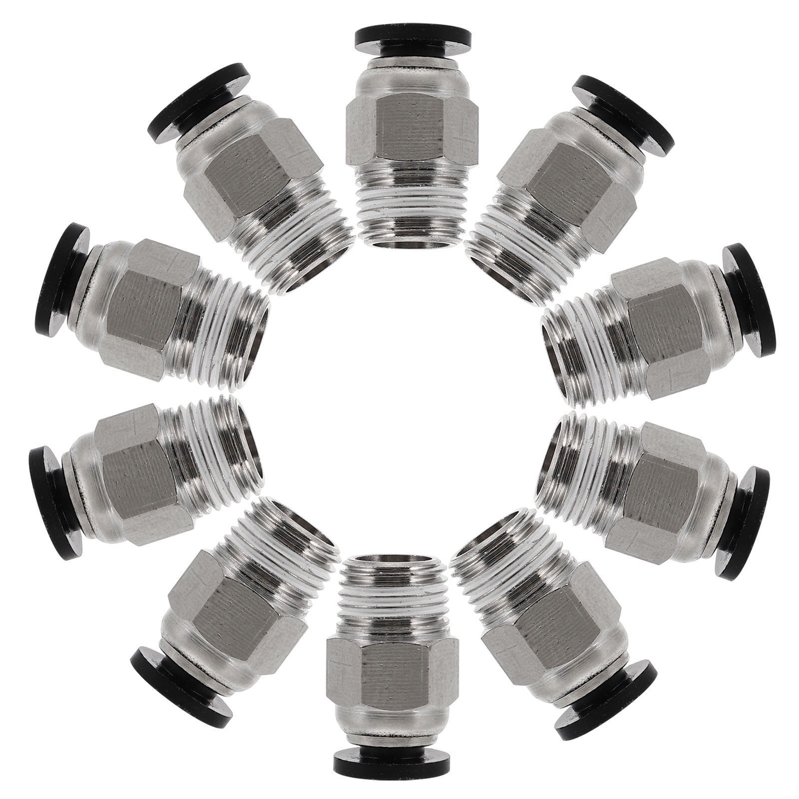 FRCOLOR 10pcs Pneumatic Push To Connect Tube Fittings Tube Connectors ...