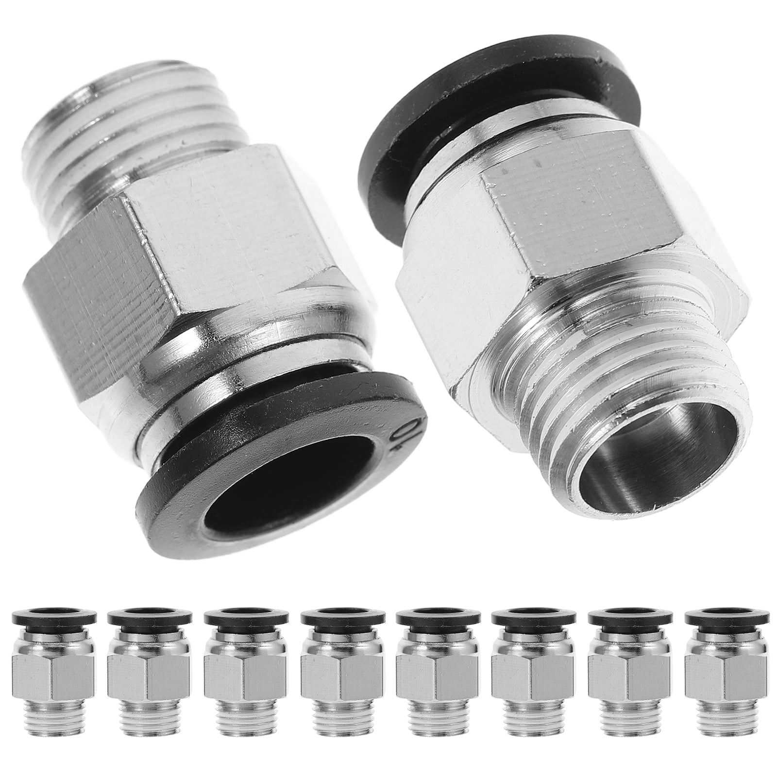 FRCOLOR 10pcs Pneumatic Push To Connect Tube Fittings Male Straight ...