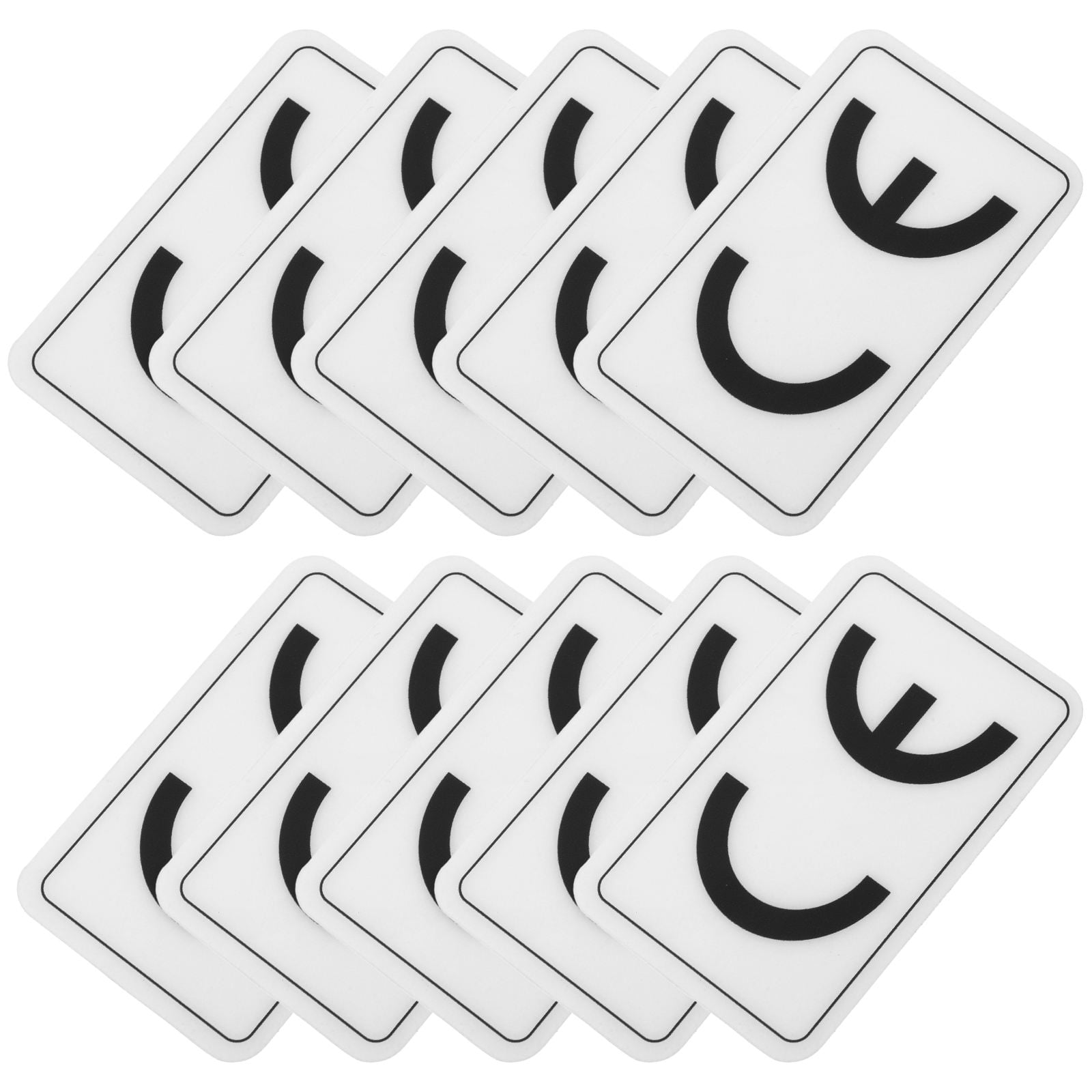 FRCOLOR 10pcs Pvc Caution Safety Signs Decals Warning Stickers Adhesive ...