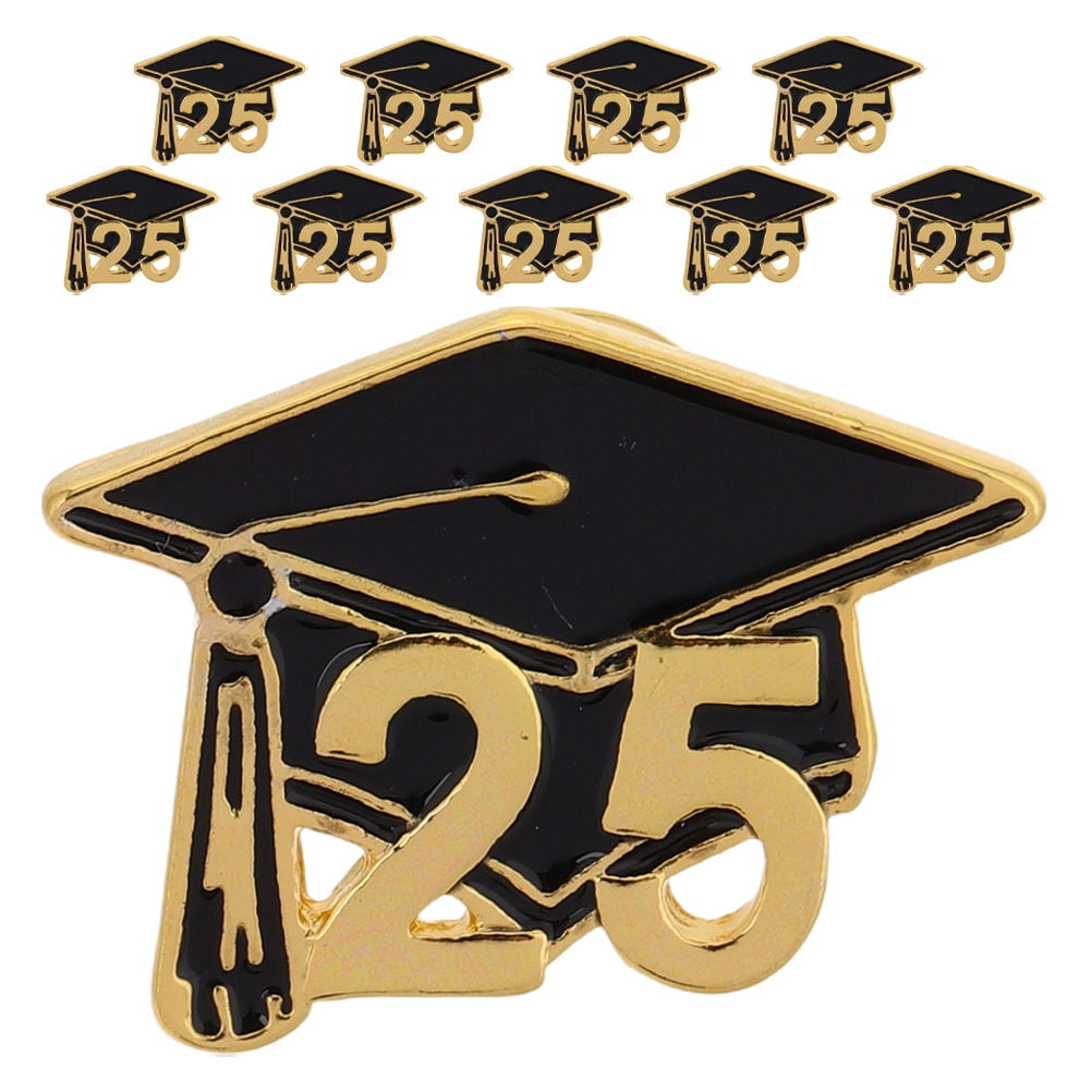 FRCOLOR 10pcs School Student Lapel Pins Graduation Cap Enamel Pins ...