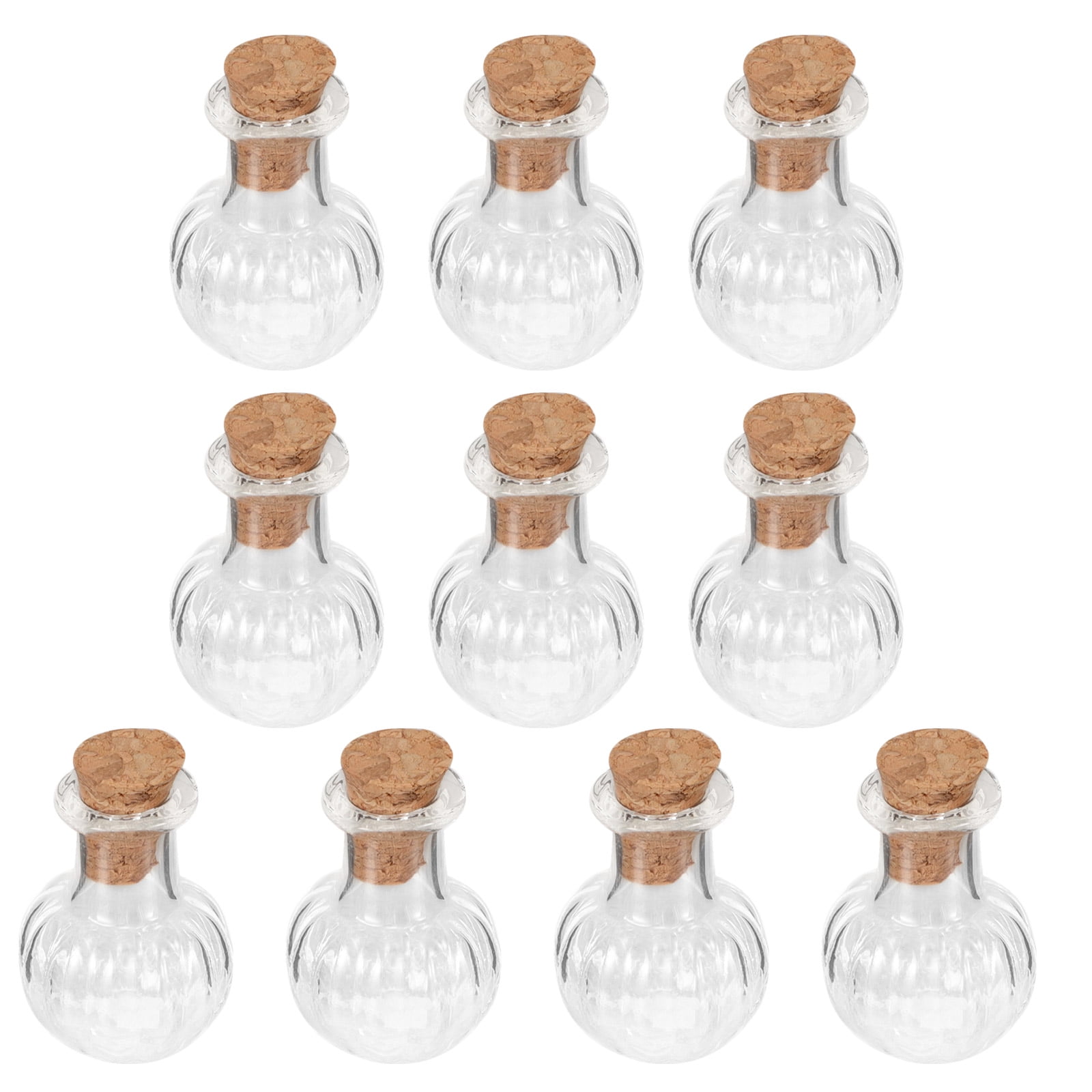 FRCOLOR 10pcs Small Glass Bottles With Cork Lids Mini Glass Wishing ...