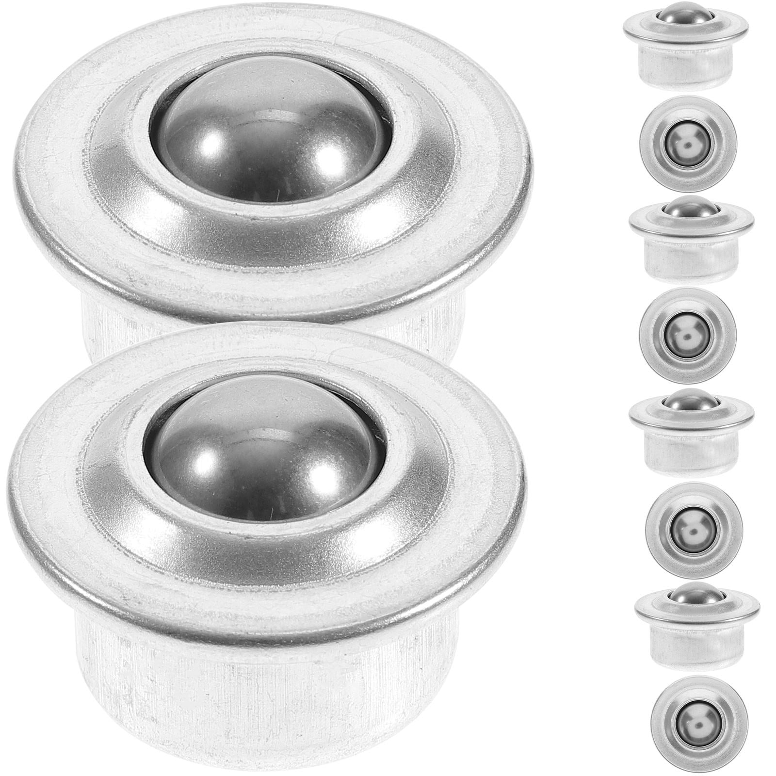 FRCOLOR 10pcs Stainless Steel Universal Base Metal Ball Bearing Casters ...