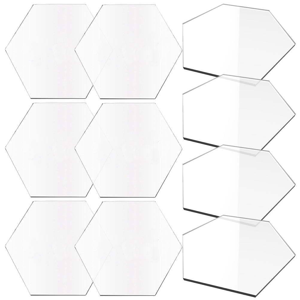 FRCOLOR 10pcs Transparent Hexagon Acrylic Sign Blank Acrylic Hexagon ...