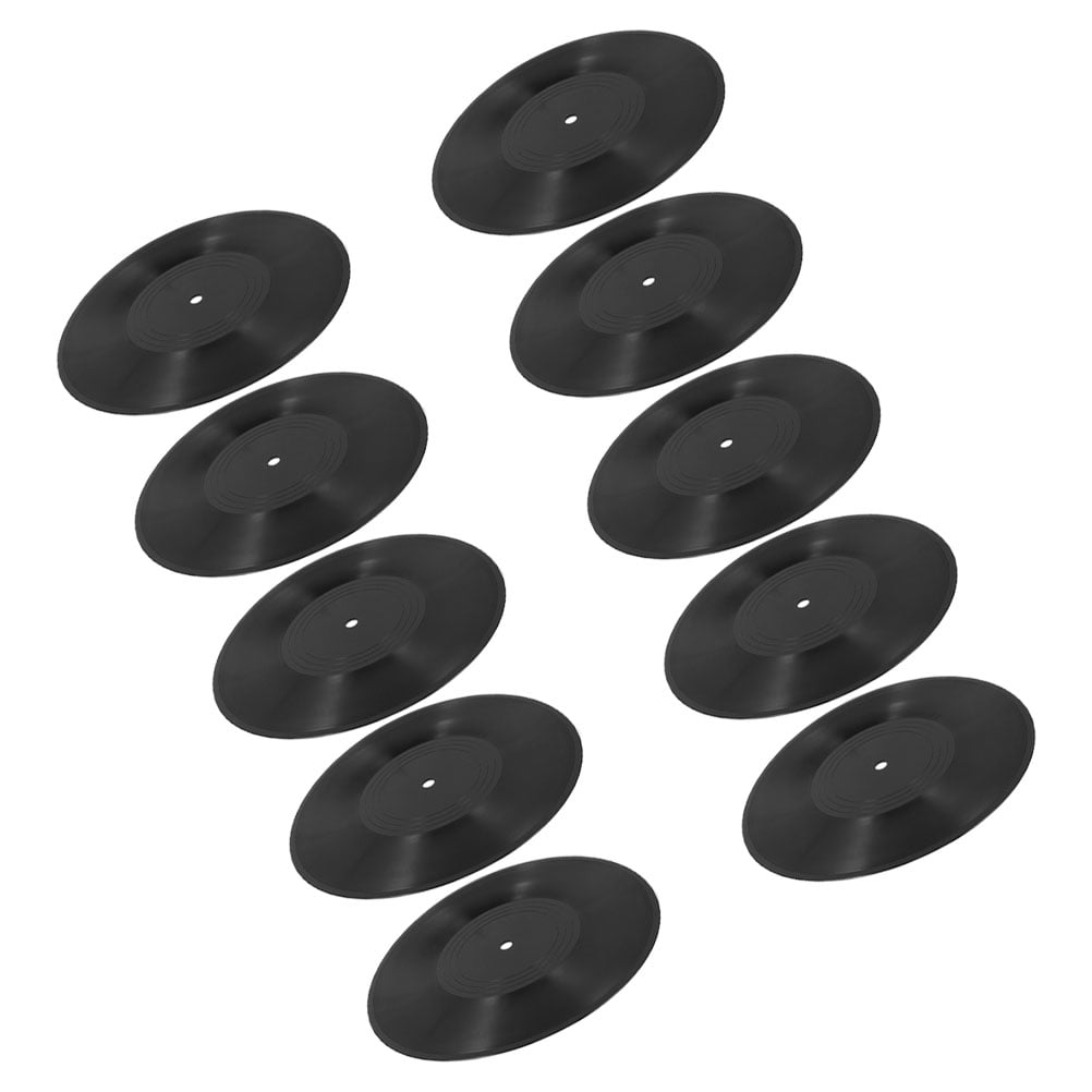 FRCOLOR 10pcs Vinyl Records Decor Black Vinyl Records Wall Aesthetic ...