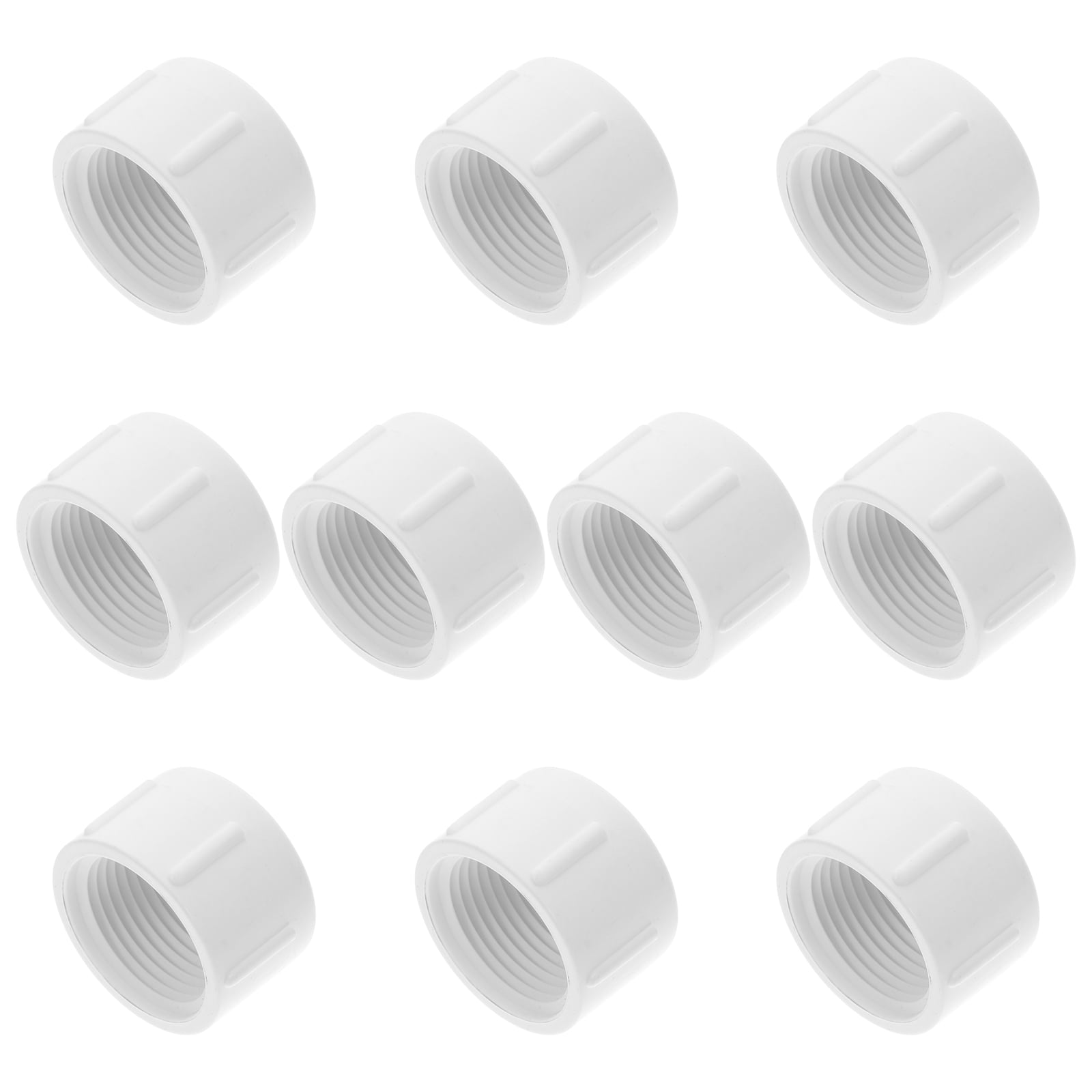 FRCOLOR 10pcs White Pvc Female Threaded End Cap For Plumbing Pipe End ...