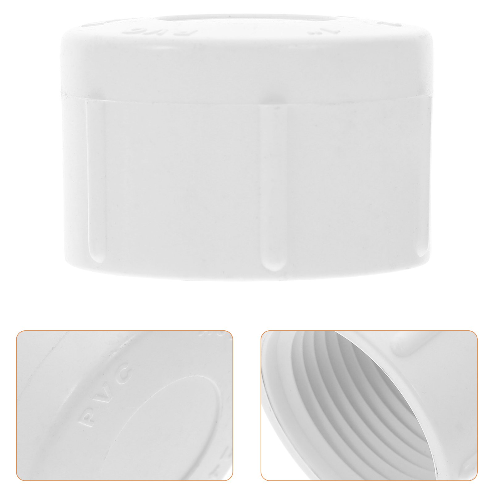 FRCOLOR 10pcs White Pvc Pipe Fitting End Female Thread Cap Plug Adapter ...