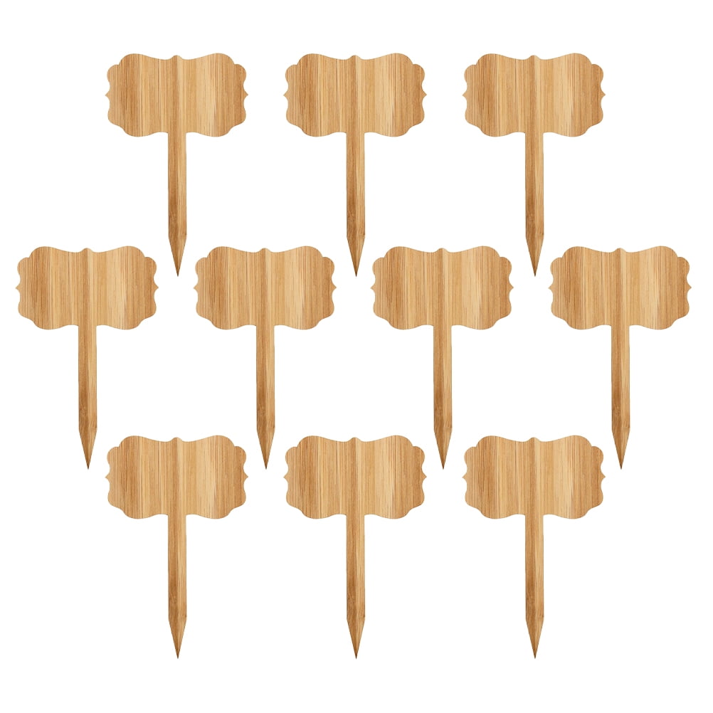 FRCOLOR 10pcs Wooden Plant Labels Garden Marker Stakes For Vegetables ...