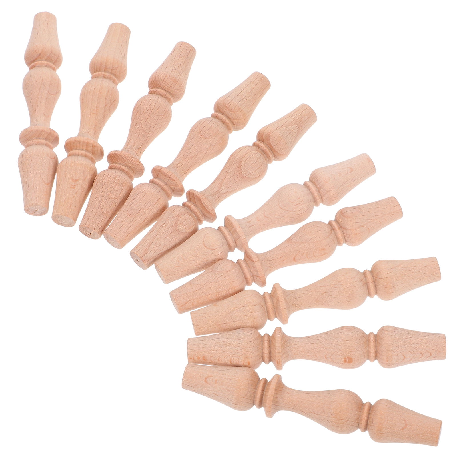 FRCOLOR 10pcs Wooden Staircase Spindles For Interior Railings Wood ...