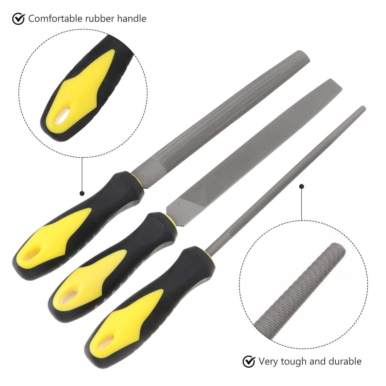 FRCOLOR 10pcs/set File Set Metal Polishing File Shaping File Steel Hand ...