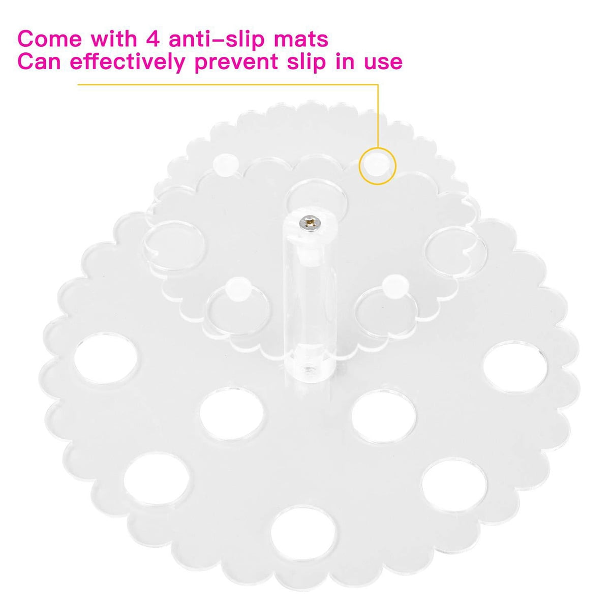 FRCOLOR 12 Holes Snow Cone Stand Rack Acrylic Ice Cream Holder Cotton ...