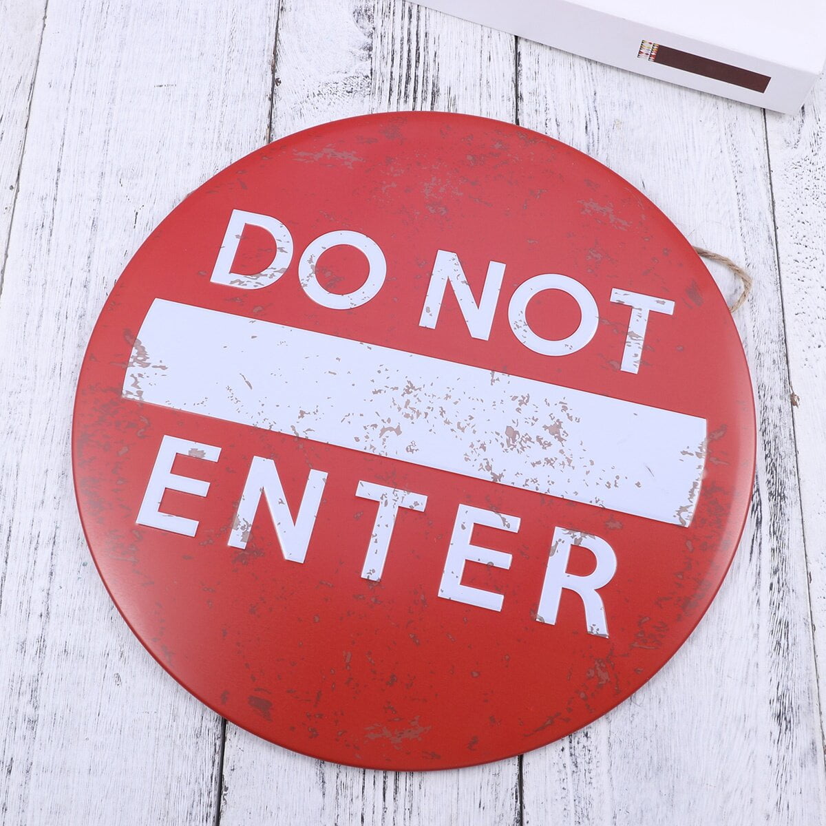 FRCOLOR 12 " Indicator Hanging Rope Sign DO NOT ENTER Sign Red ...