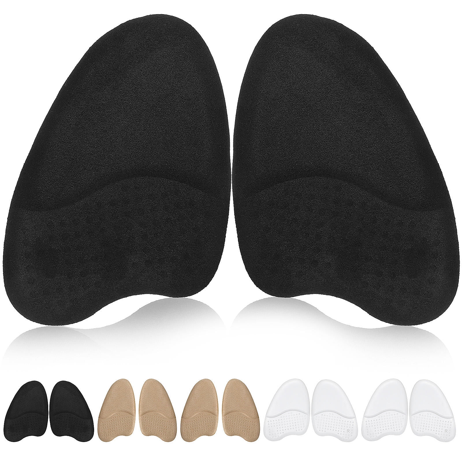 FRCOLOR 12 Pairs of Metatarsal Foot Pads Reusable Forefoot Support ...