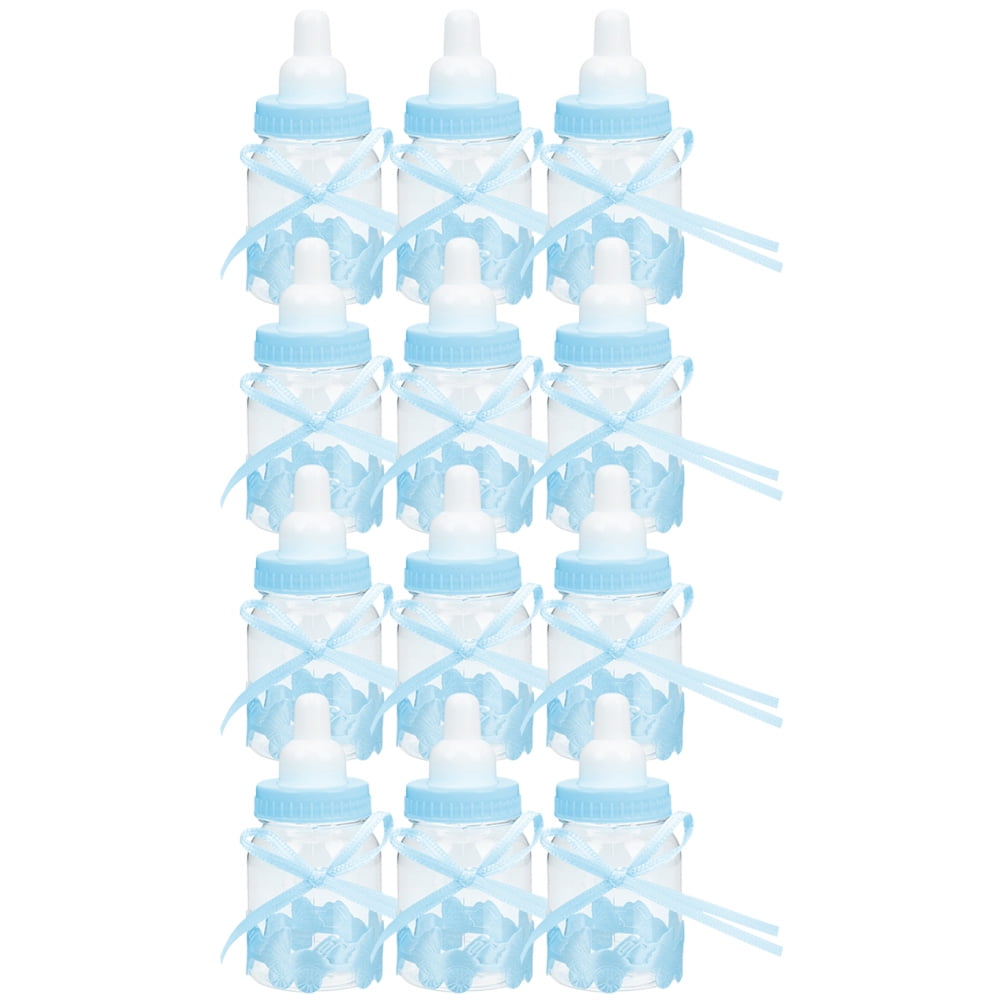 FRCOLOR 12 Pcs Baby Bottle Favor Shower Party Milk Candy for Child Blue ...