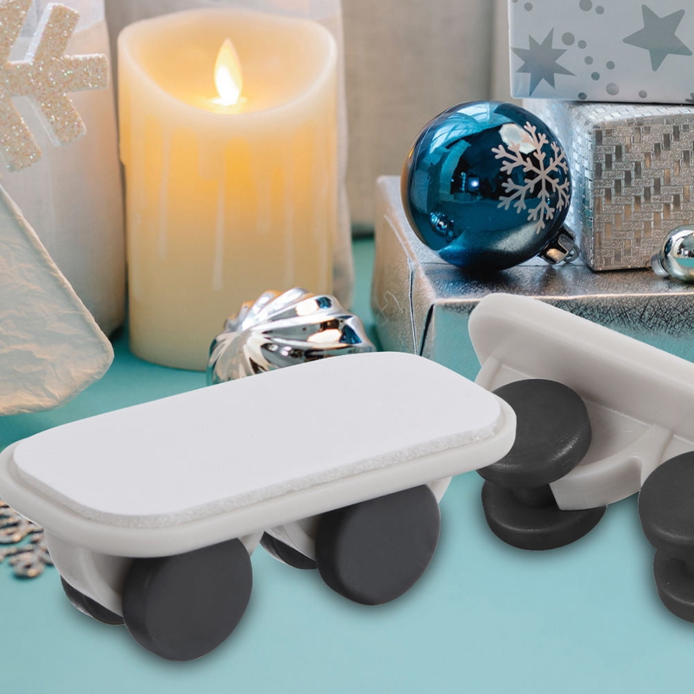 FRCOLOR 12 Pcs Bottom Pulley Swivel Utility Storage Boxes Wheels Crate ...