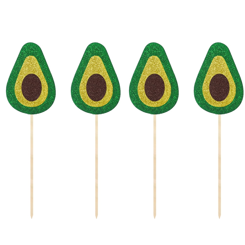 FRCOLOR Avocado Pattern Cake Topper Set for Cake Decoration with Cloth ...