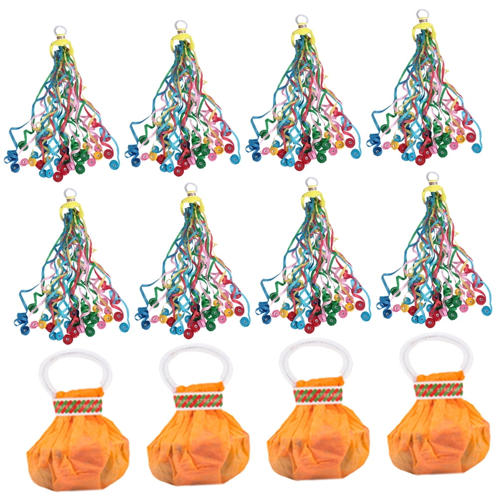 FRCOLOR 12 Pcs Colorful Hand Throw Streamers Crepe Throwing Ribbons ...