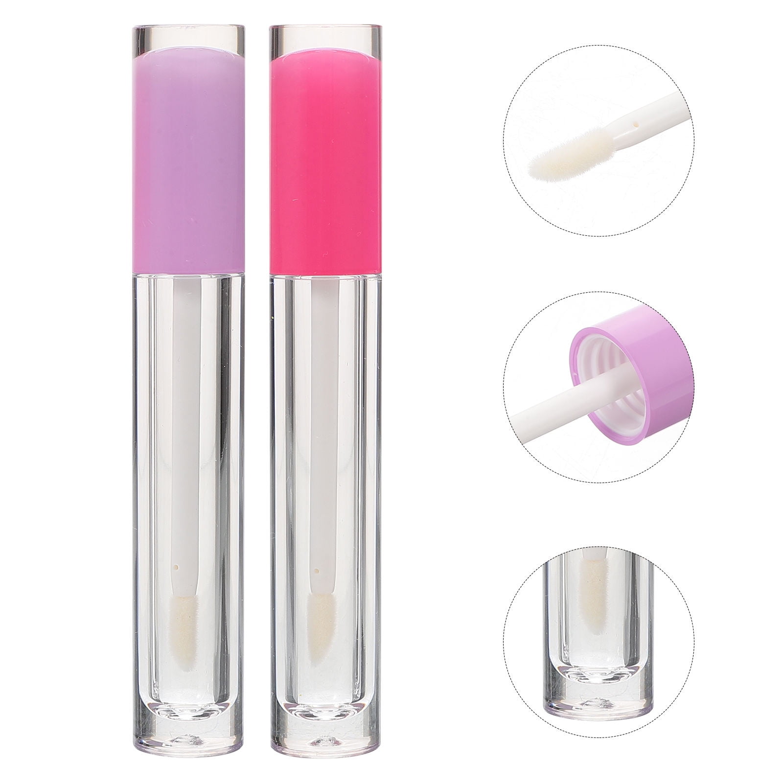 FRCOLOR 12 Pcs Empty Tube of Lip Gloss Wand Small Containers with Lids ...