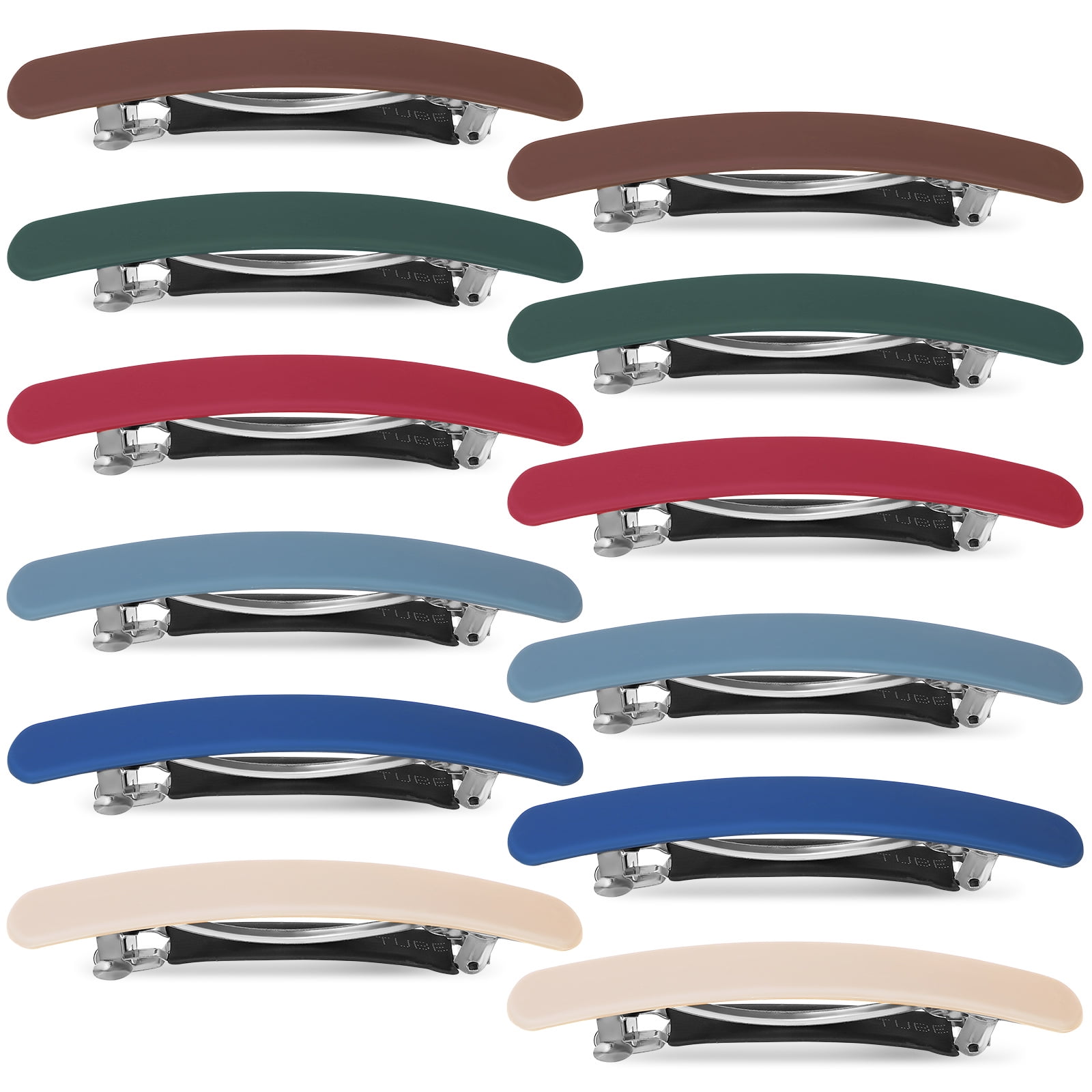 FRCOLOR 12 Pcs Frosted Spring Clip Snap Hair Barrettes Women Clips ...