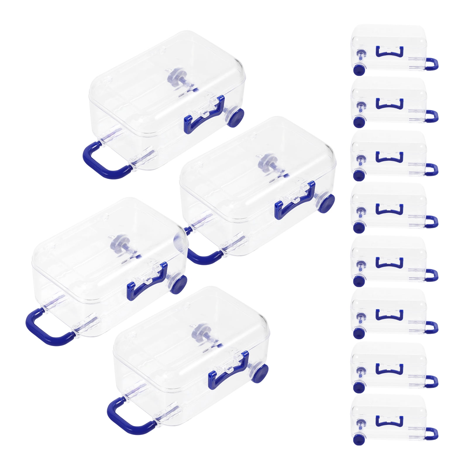 FRCOLOR 12 Pcs Mini Luggage Party Favor Trolley Suitcase Gift Box ...