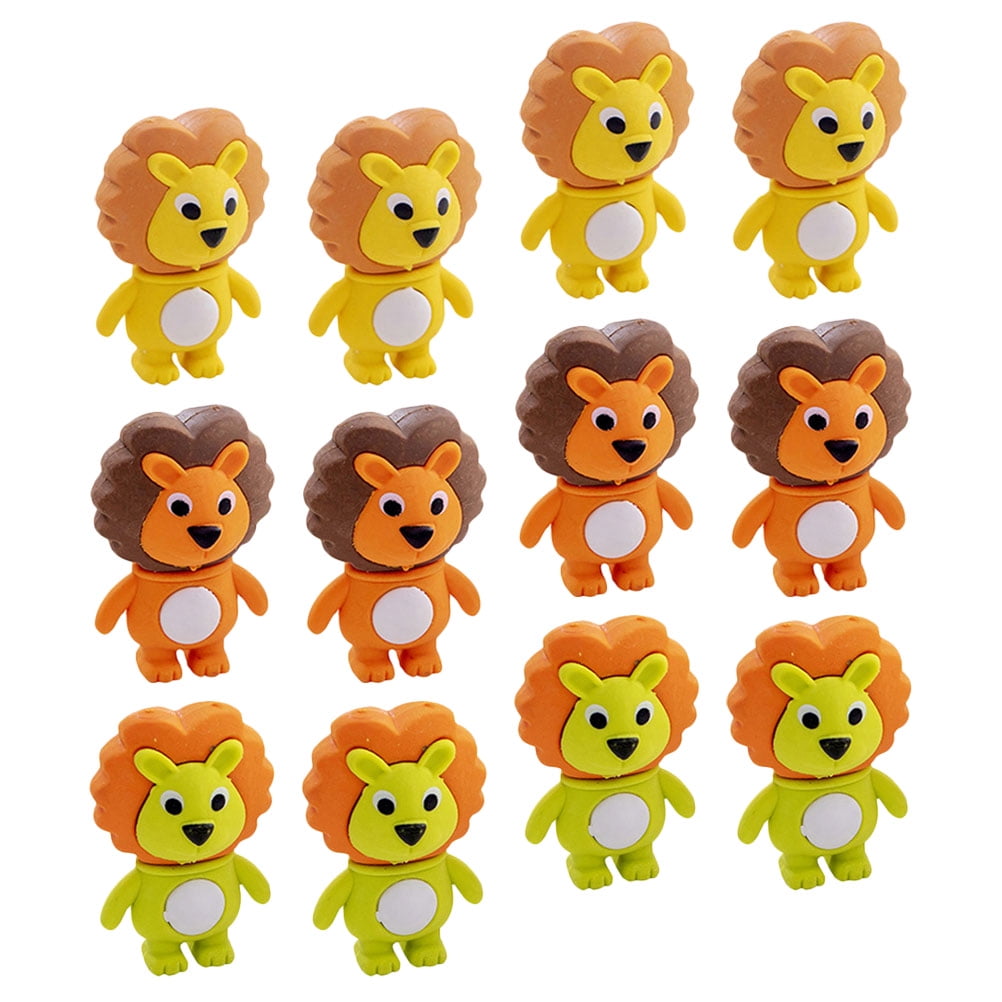 FRCOLOR 12 Pcs Mini Whiteboard Erasers Lightweight Lion Shaped Student ...