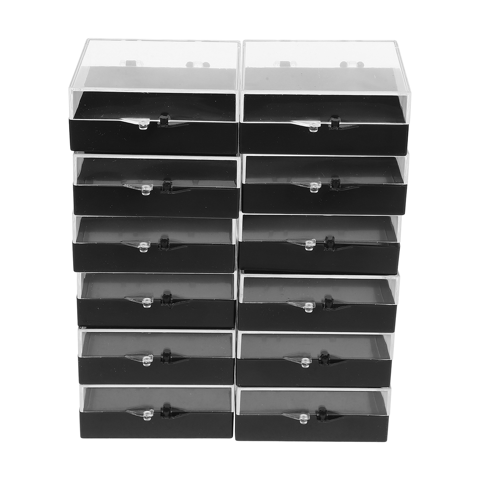 FRCOLOR 12 Pcs Monitor Badge Display Cabinet with Cover Plastic Box ...