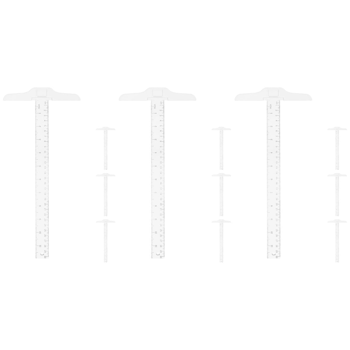 FRCOLOR 12 Pcs Portable T Shape Rulers T-Square Rulers Measuring T ...