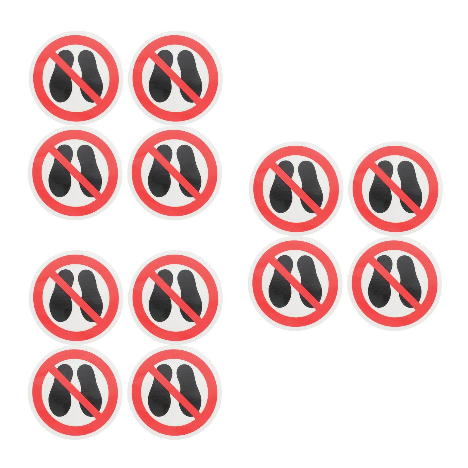 FRCOLOR 12 Pcs Do Not Step Sign Self-Adhesive No Stepping On Sign ...