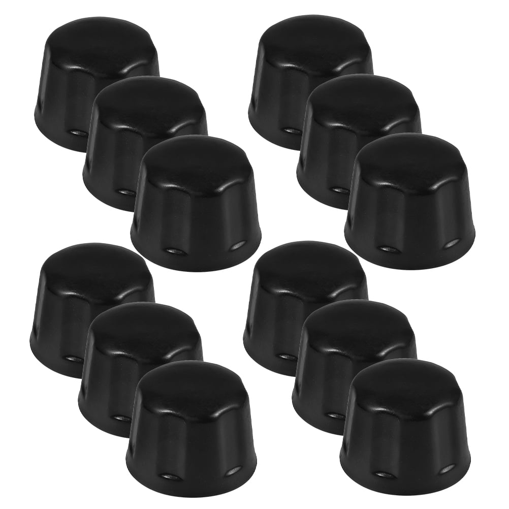 FRCOLOR 12 Pcs Trailer Wheel Cover ATV Hub Cap Four-wheel Mother Black ...