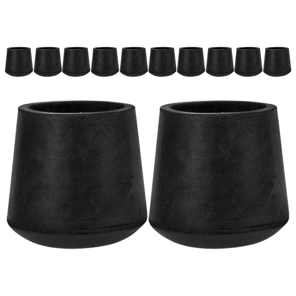 WASHWEPE Replacement Leg Caps Rubber Black 12Pcs 3.6x3.6x3.5in ...