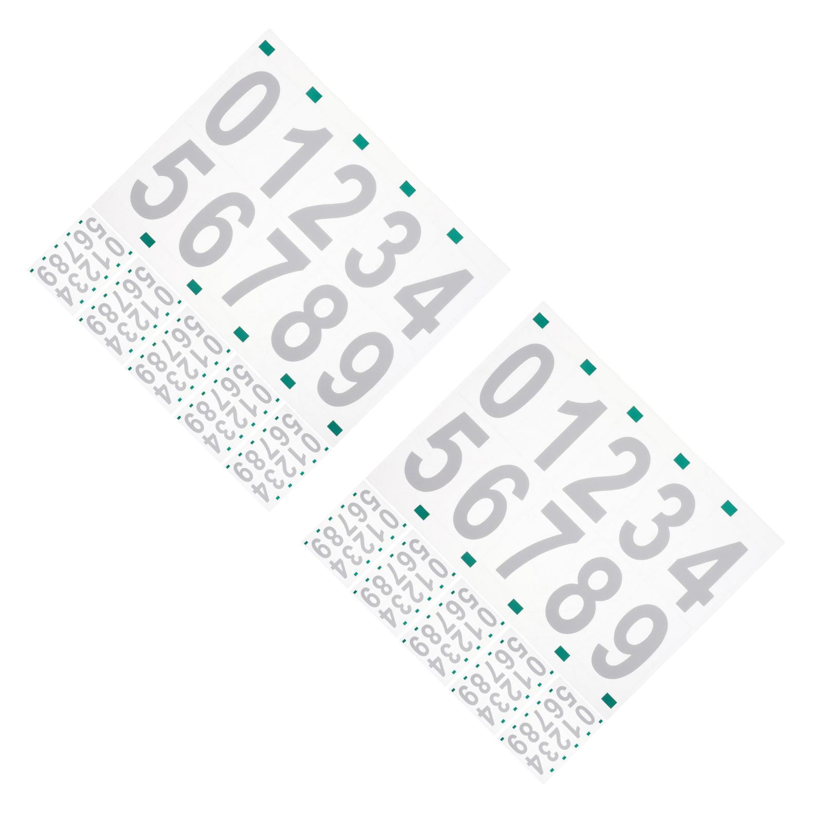 FRCOLOR 12 Sets Reflective Number Stickers For Mailbox Trash Can ...