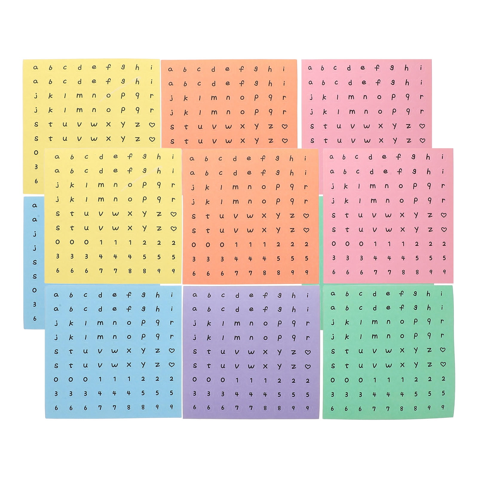 FRCOLOR 12 Sheets Alphabet Letter Stickers Self Adhesive Number ...