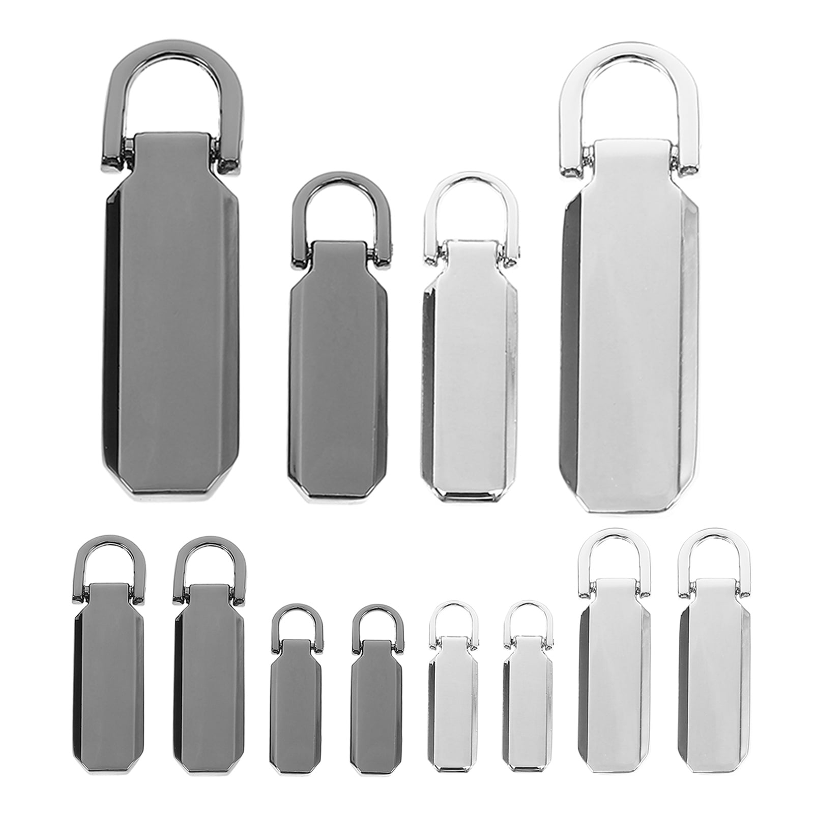 FRCOLOR 12 Zipper Tabs Metal Zipper Fixer Repair Replacement Pullers ...