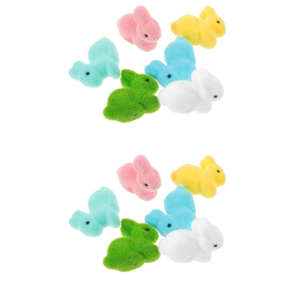 FRCOLOR 12 pcs Colorful Foam Rabbit Ornament Easter Party Layout Prop ...