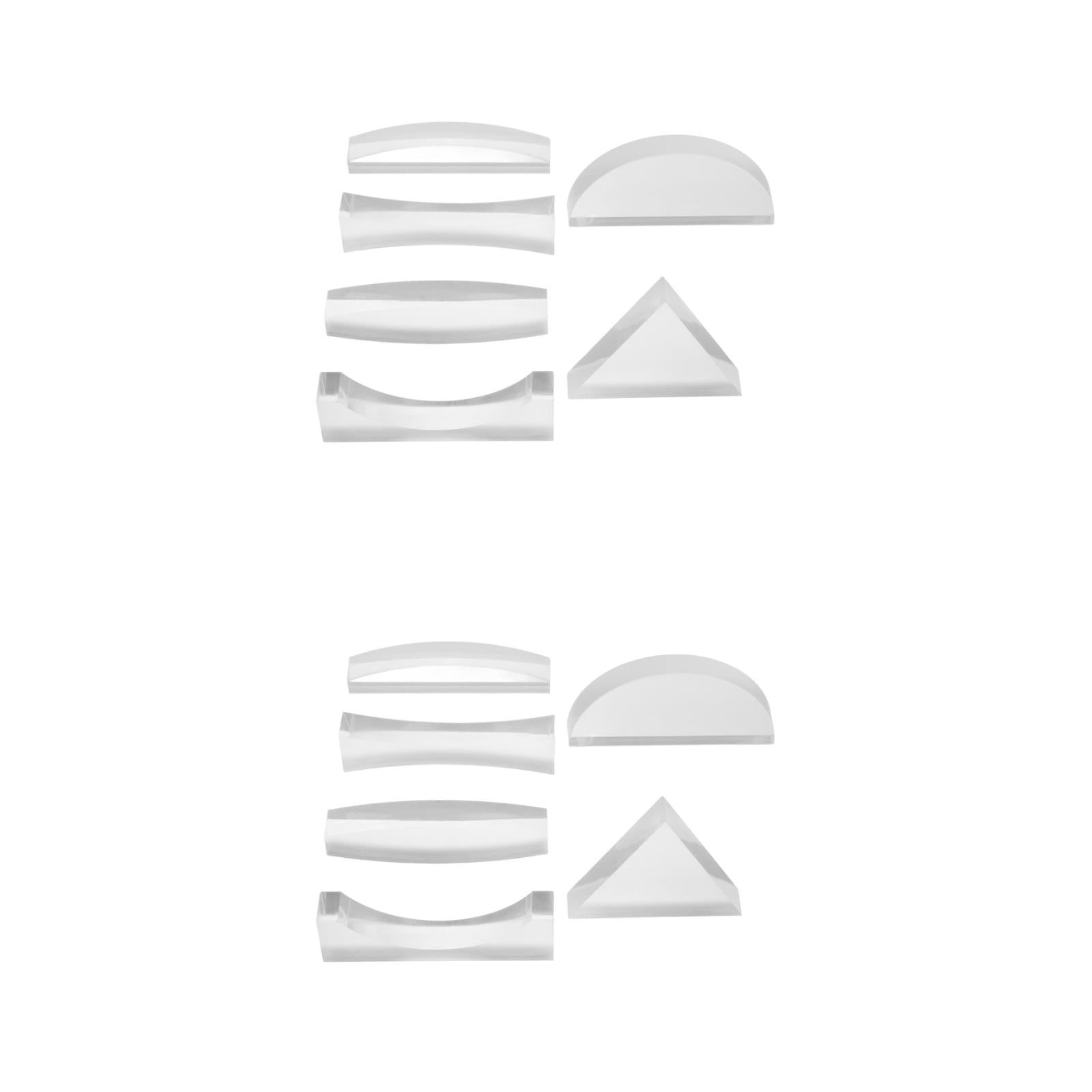 FRCOLOR 12 pcs Complete Optical Lens Physics Education Various Shapes ...
