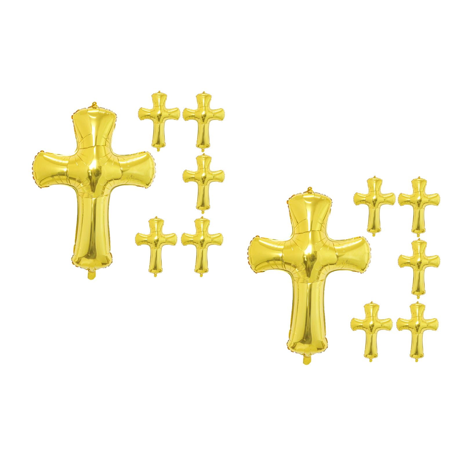 FRCOLOR 12 pcs Cross Balloons for Baptism Baby Shower Decorations ...