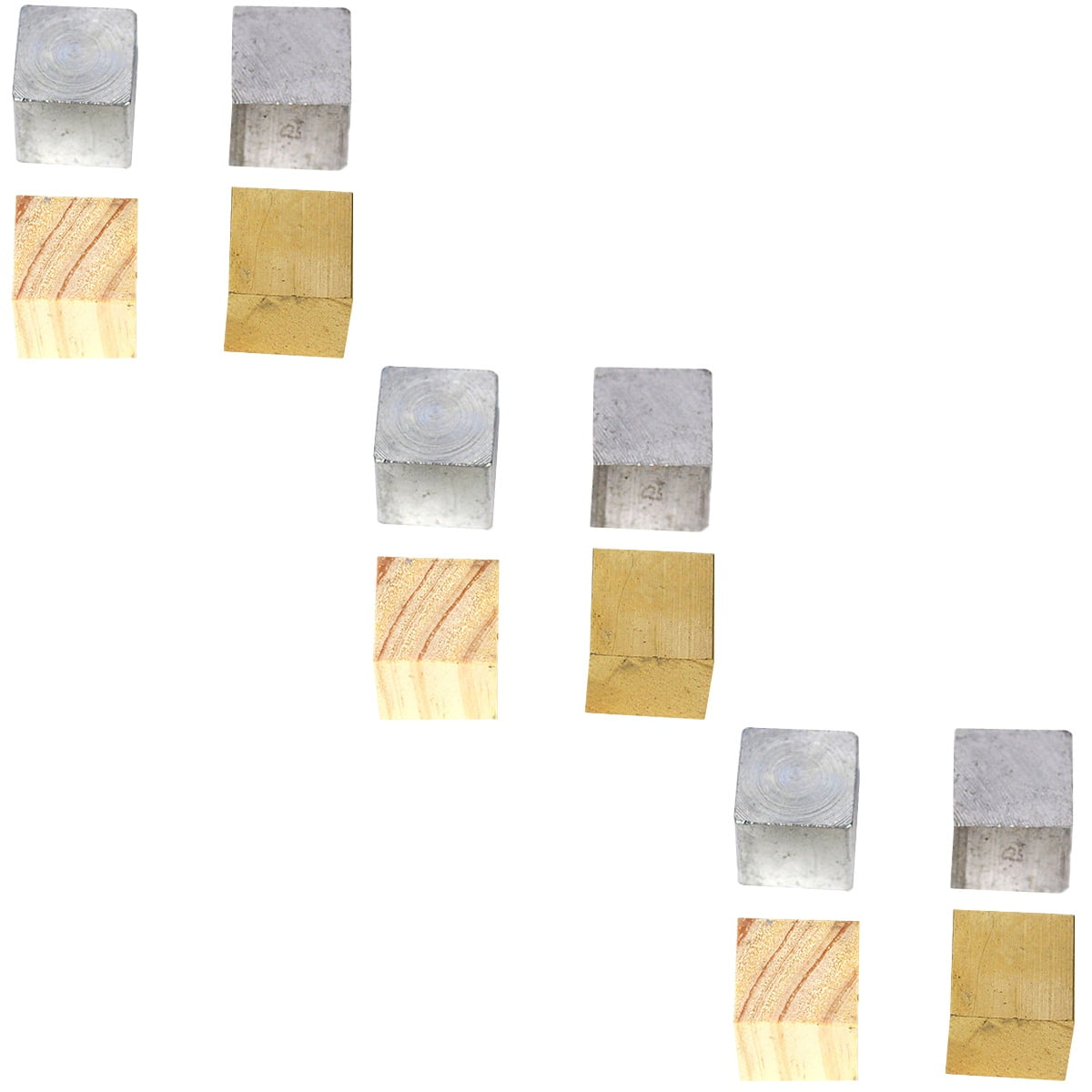 FRCOLOR 12 pcs Density Block Iron Block Aluminum Block Wooden Block ...