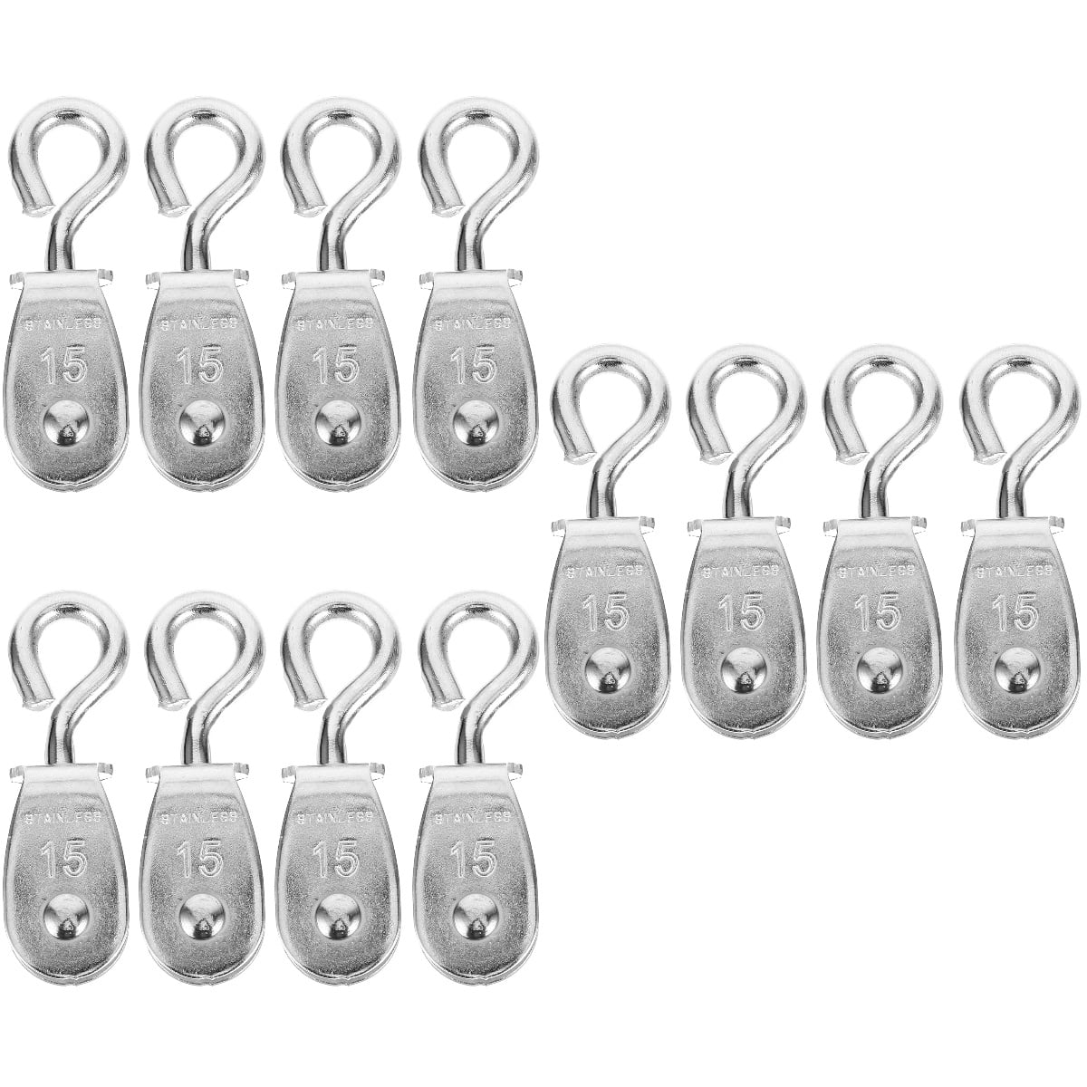 FRCOLOR 12 pcs Hoisting Pulleys Steel Wire Pulley Cable Pulley Cable ...
