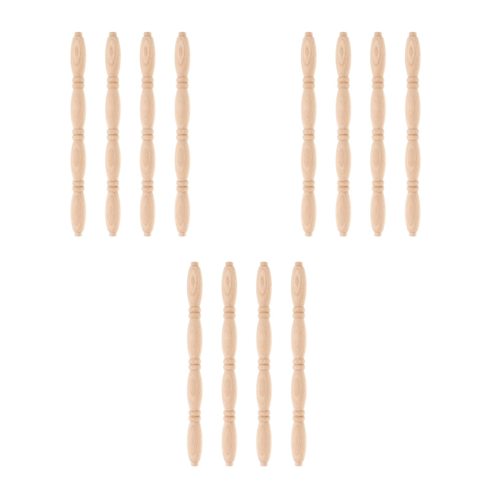FRCOLOR 12 pcs Miniature Furniture Spindles Mini Wooden Pillars Diy ...