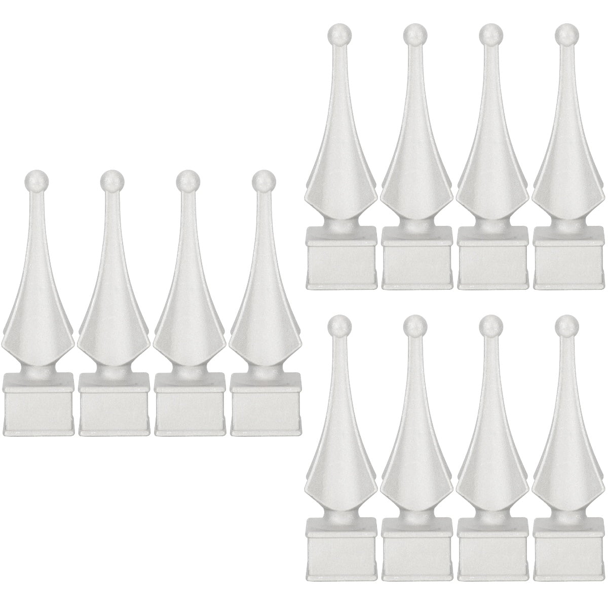 FRCOLOR 12 pcs Outdoor Fence Aluminum Alloy Heads Fence Aluminum ...