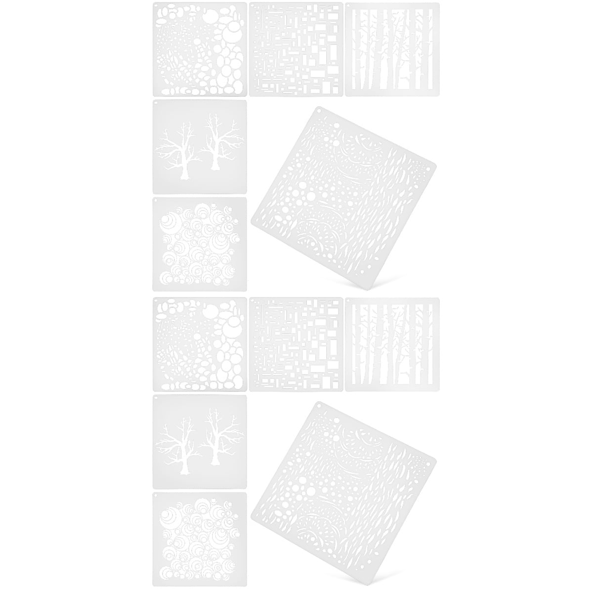 FRCOLOR 12 pcs Painting Stencils Reusable Drawing Templates Tree ...