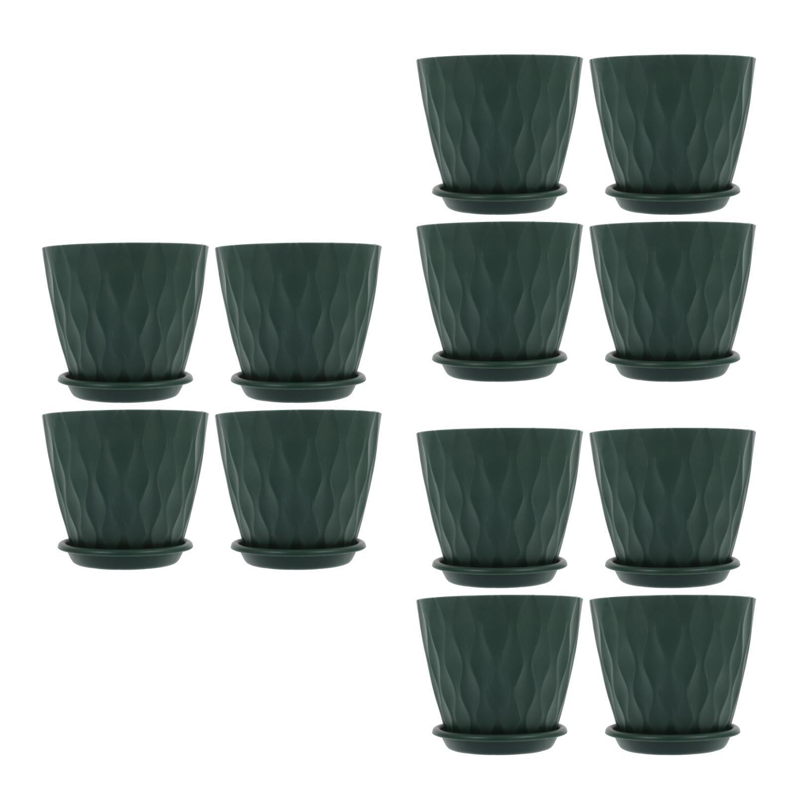FRCOLOR 12 pcs Plastic Planters For Indoor Plants Succulent Pots With ...