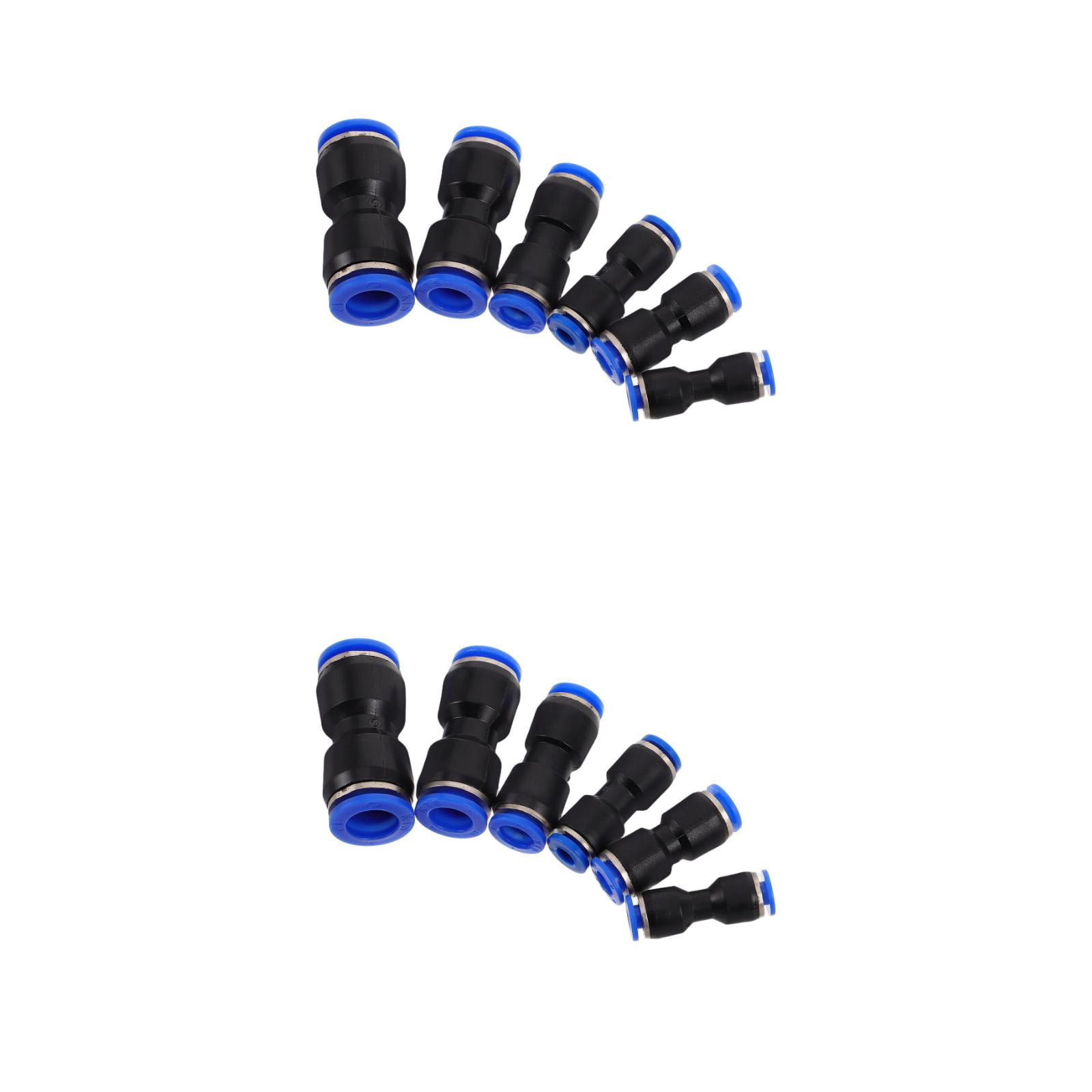 FRCOLOR 12 pcs Pneumatic Connectors Plastic Straight Push to Connect ...