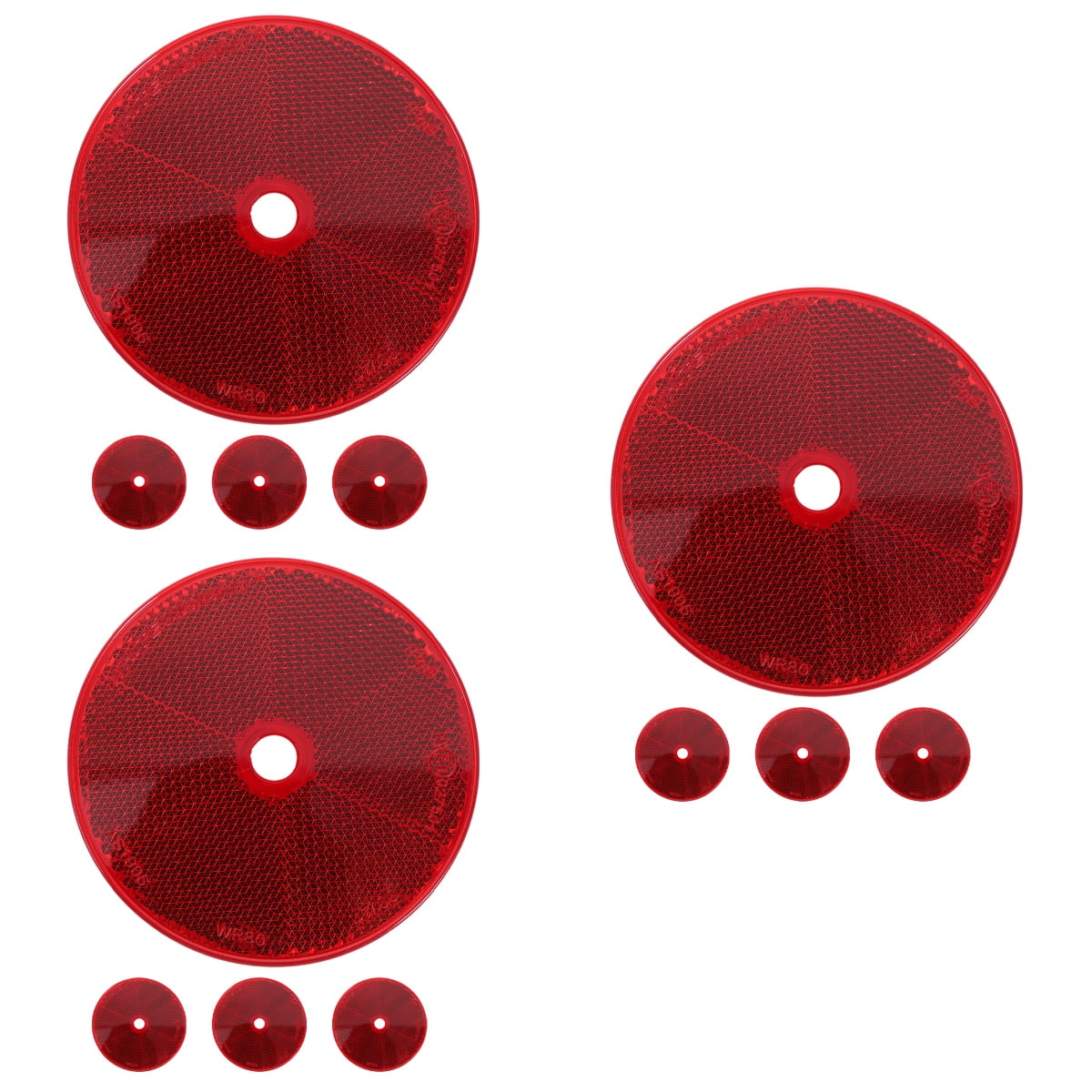 FRCOLOR 12 pcs Round Reflectors Center Mounting Hole Reflectors Cars ...