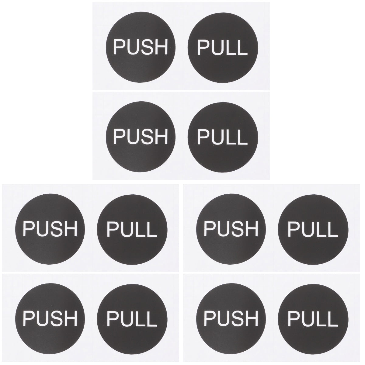 FRCOLOR 12 sets of Pull Push Stickers Delicate Door Reminding Signs ...
