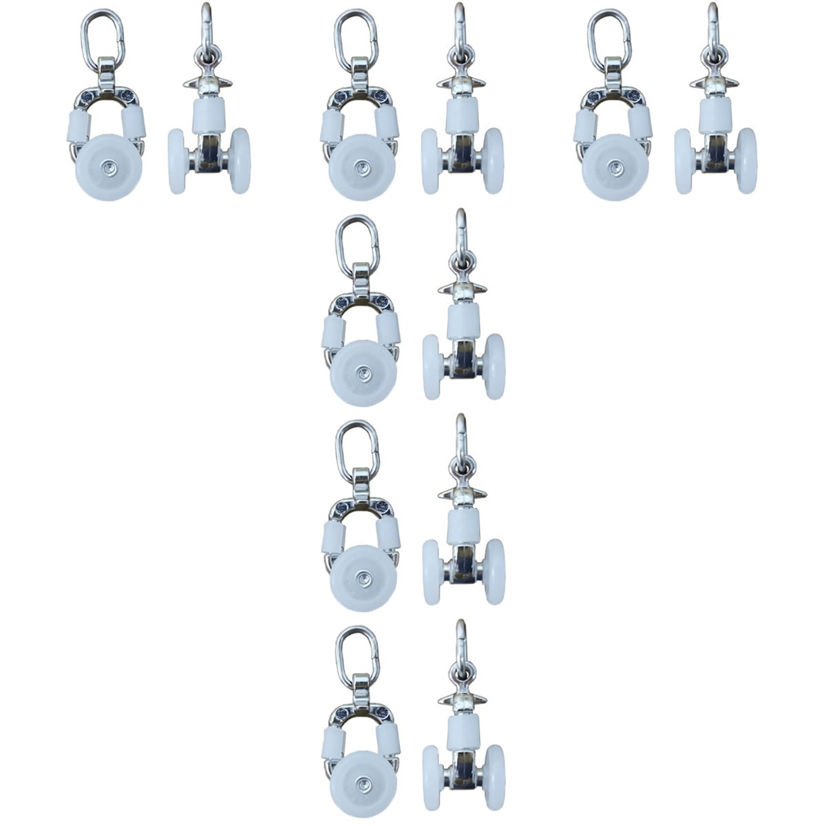 FRCOLOR 120 Pcs Curtain Track Gliders Double Wheel Rolling Rail Runner ...