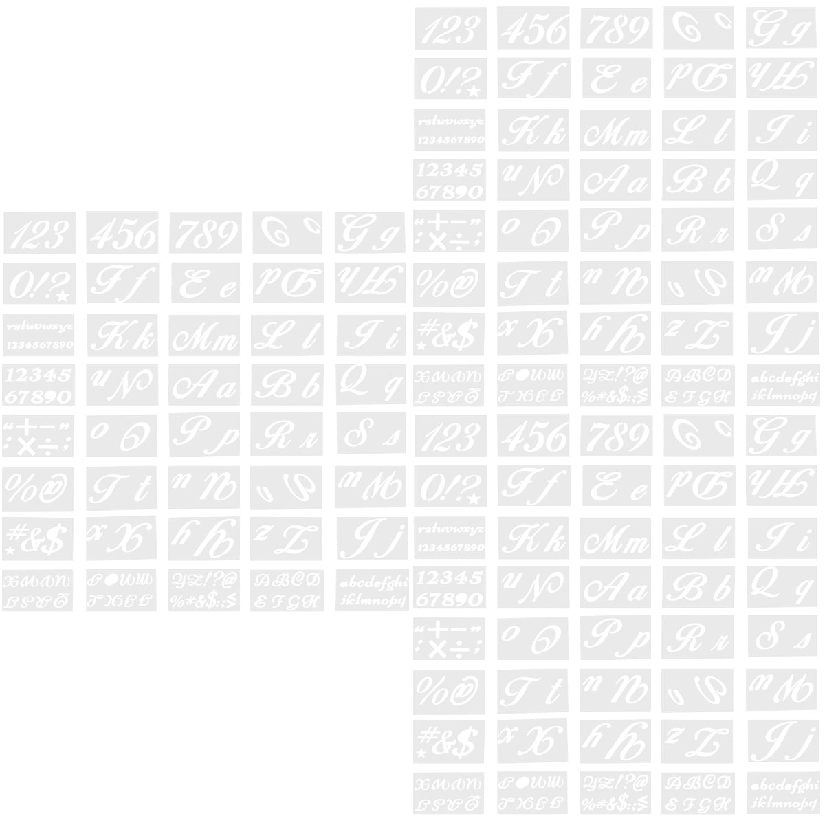 FRCOLOR 120 pcs Alphabet Templates Letter Stencils Lettering Alphabet ...
