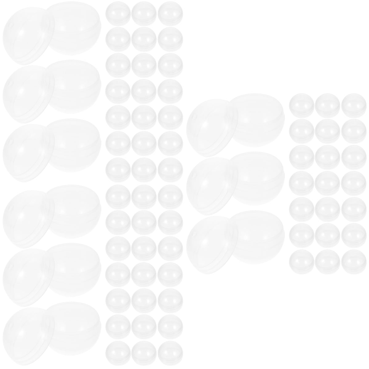 FRCOLOR 120 pcs Empty Round Ball Reusable Fillable Capsules Plastic ...