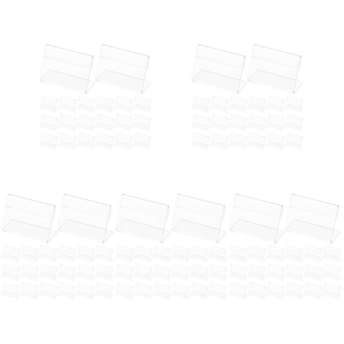 FRCOLOR 125 pcs Clear Acrylic Sign Holders Name Card Price Tags Label ...