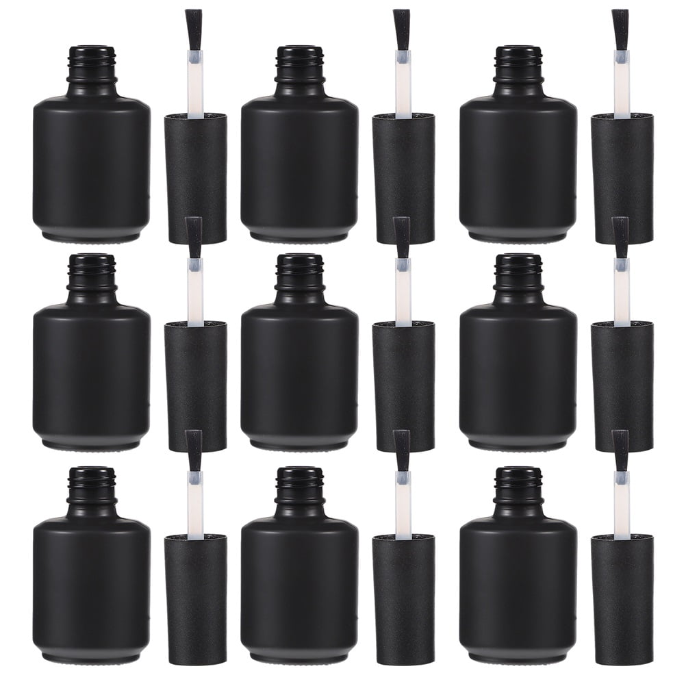 LABSERRON Glass Nail Polish Bottle Black 12Pack 3.15X1.38in - Walmart.com