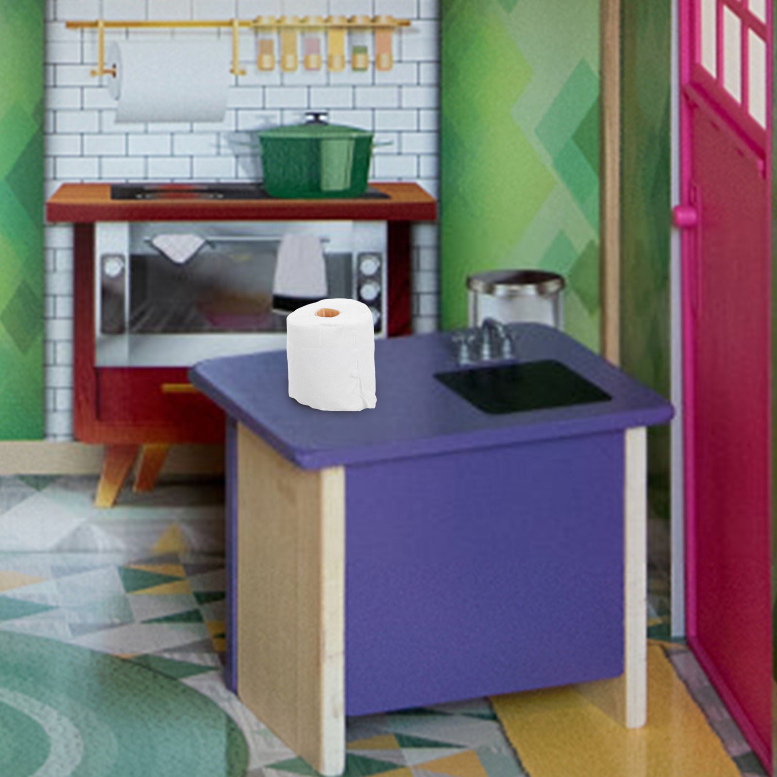 FRCOLOR 12PCS Dollhouse Toilet Tissue Mini Paper Towels Miniature ...